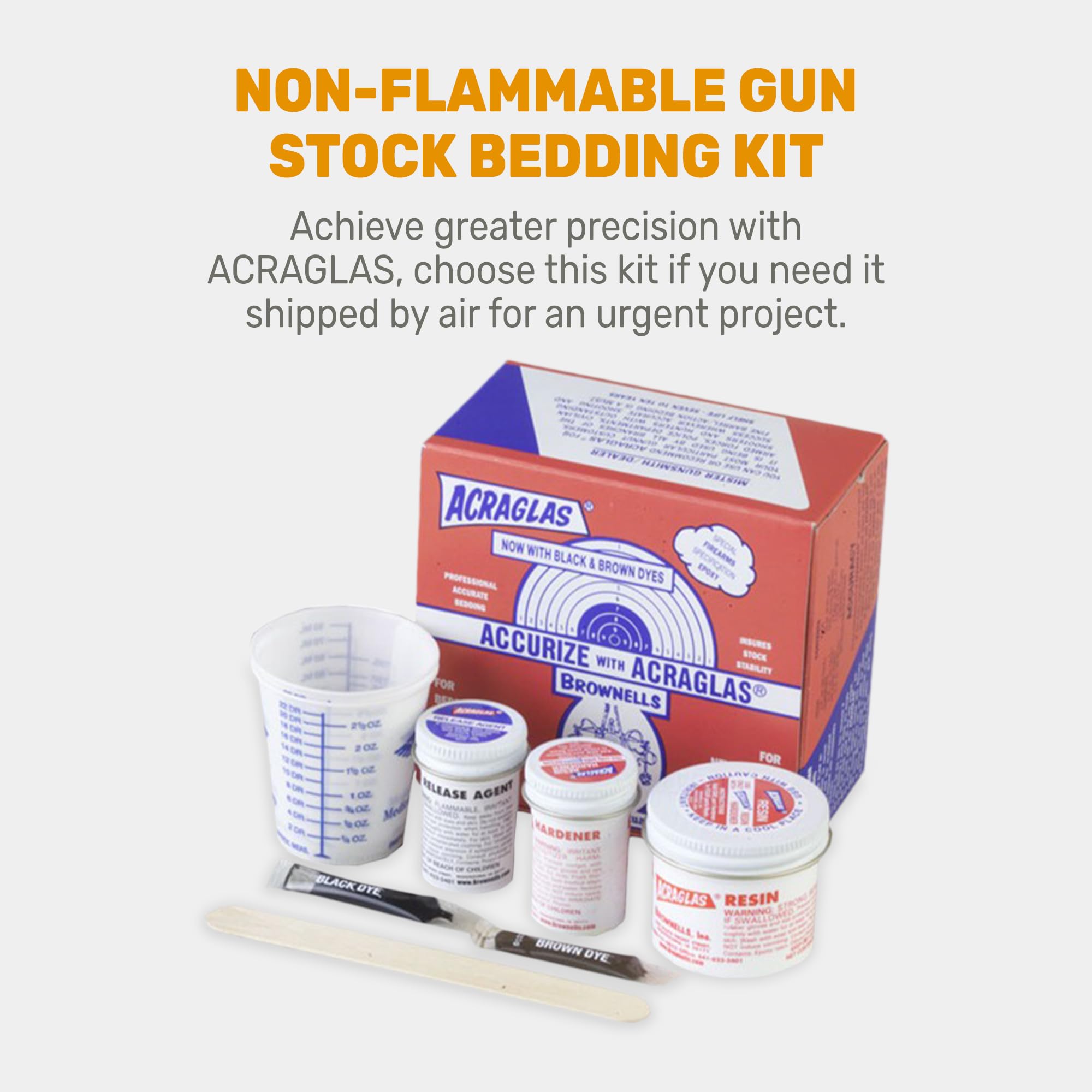 Snapklik.com : Brownells ACRAGLAS 2-Gun Glass Bedding Epoxy Compound ...