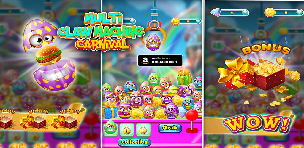Surprise Claw Machine Arcade Games: Collet Toys Teddy, Eggs and Prizes ...