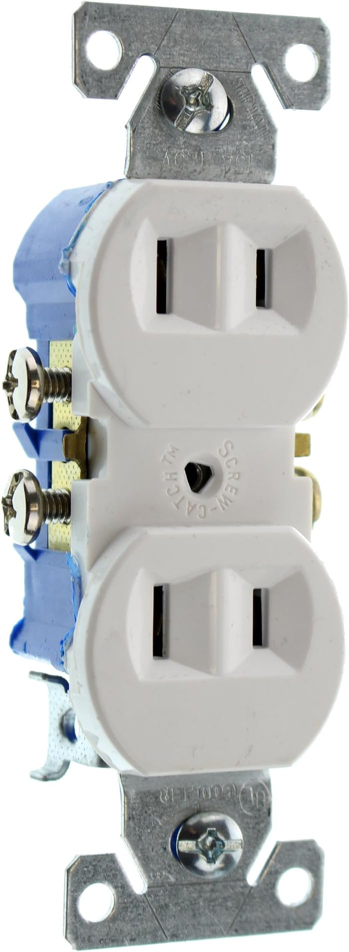 Leviton 223-W 15 Amp, 125V, Duplex Receptacle, Residential Grade, Non ...