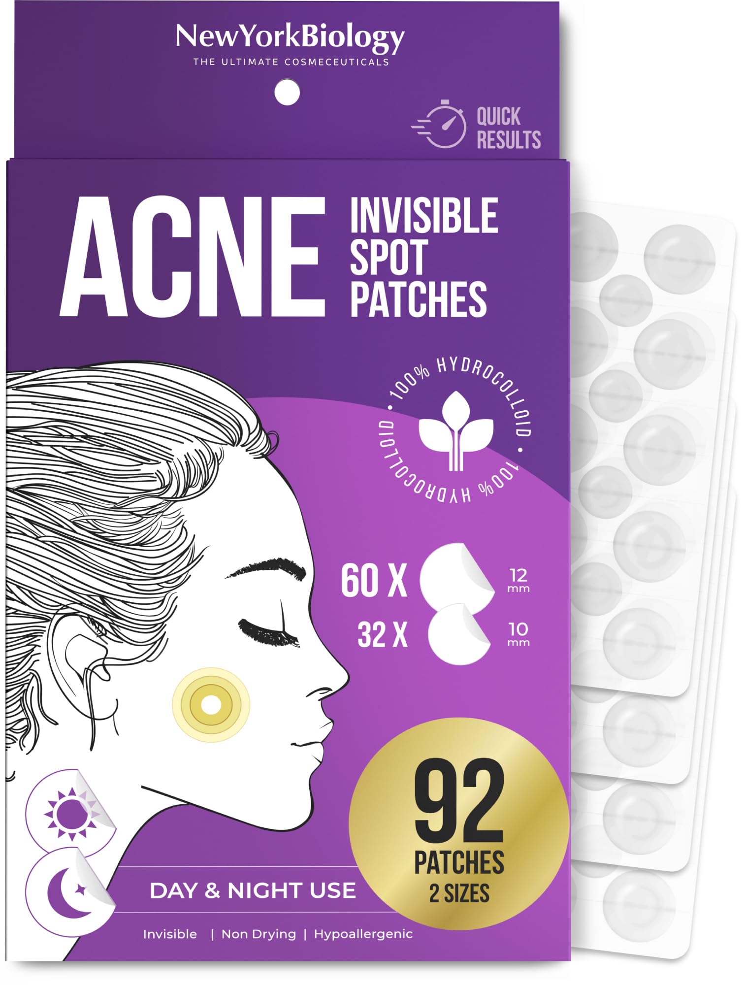 Amazon.com: New York Biology Invisible Pimple Patches for Face ...