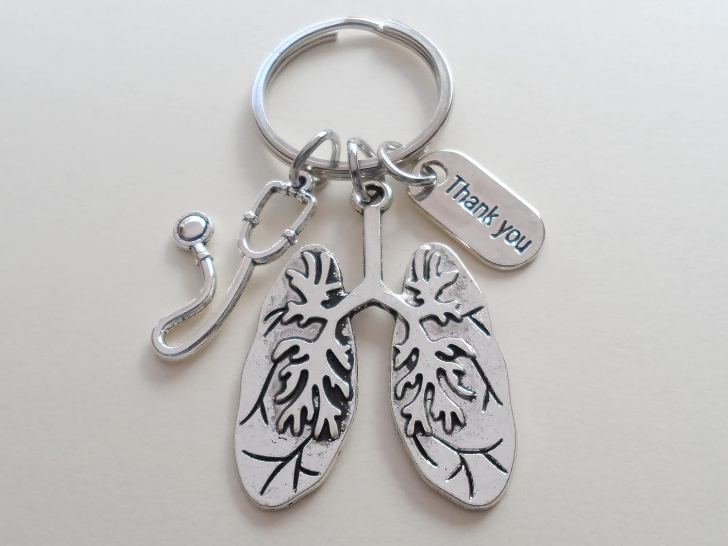 Respiratory Medical Health Professional Appreciation Keychain with Lung ...