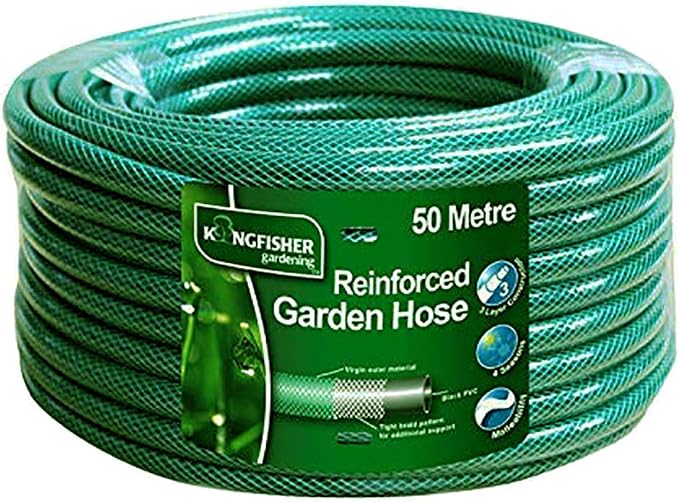 HomeZone 50M Hose Reel Pipe Large 3 Layer Frost Resistant Reinforced ...