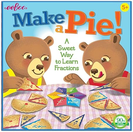 Amazon.com: eeBoo: Make a Pie Game, A Sweet Way to Learn Fractions ...