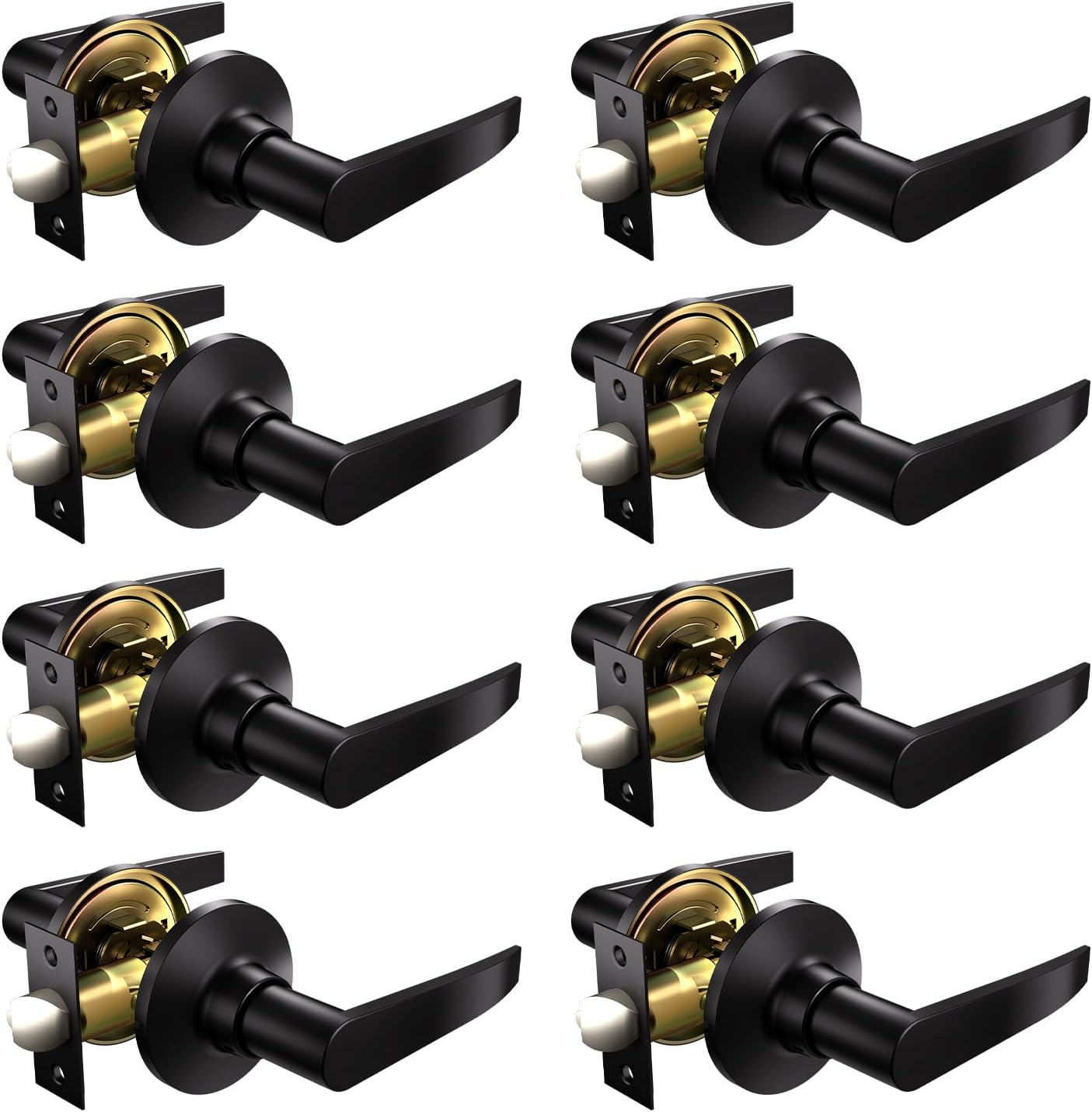 8 Pack Classic Keyless Door Lever Set, Passage Lever Door Handle ...