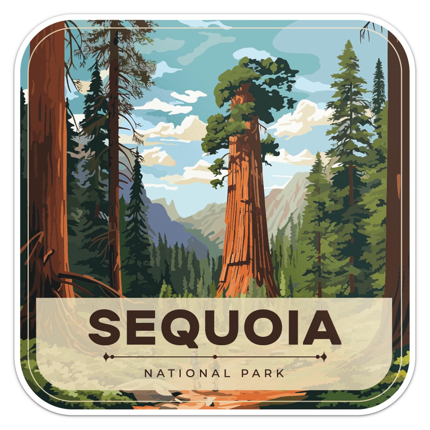 Amazon.com - Sequoia National Park Sticker - Waterproof Vinyl Decal for ...