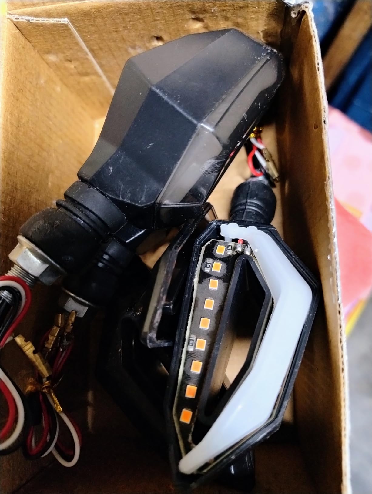 RIDERSCART LED Bike Side Indicators 4 PC Universal Motorcycle 18 LED ...