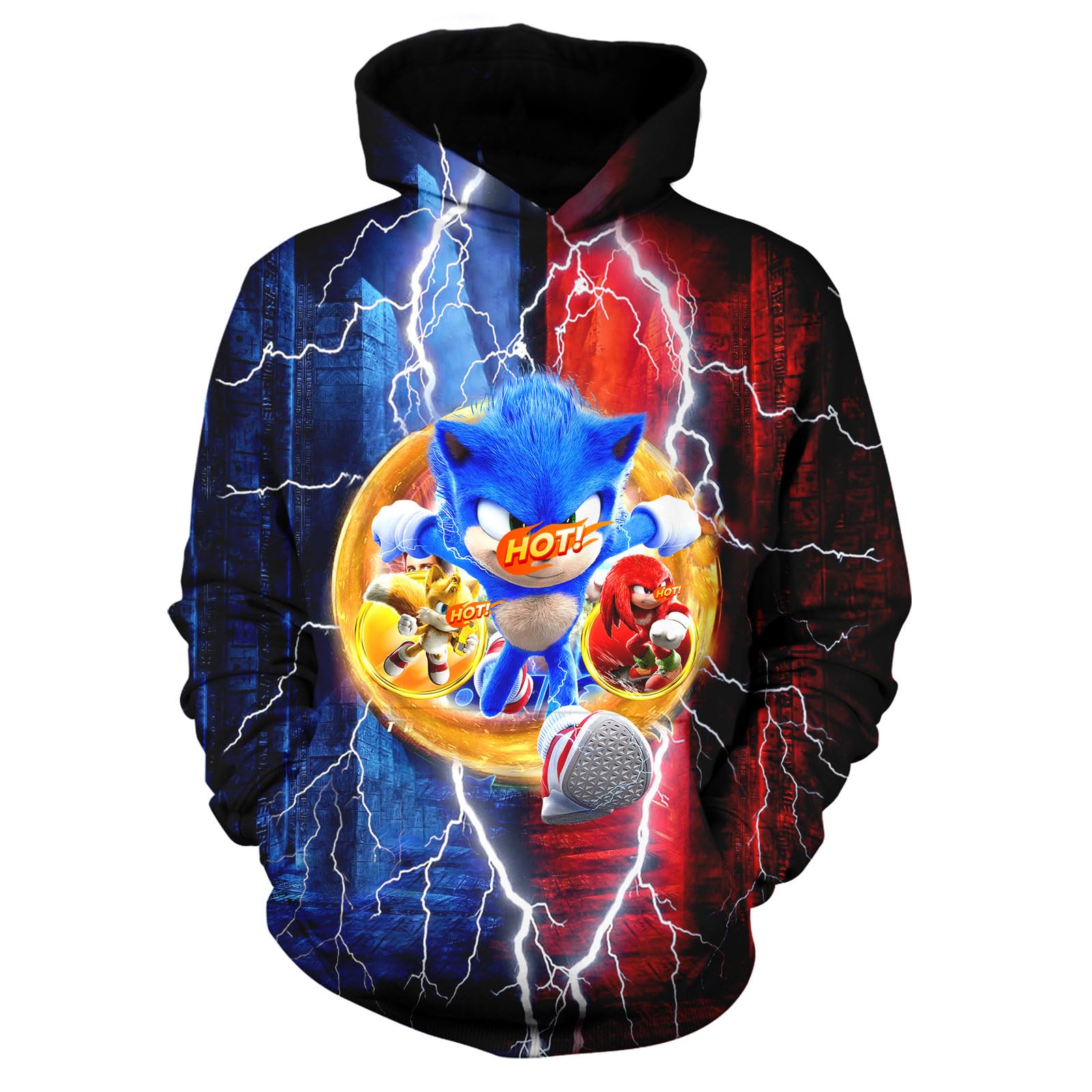 KERVURD Sonic the Hedgehog Unisex Cartoon Hoodies — 3D Printing Hoodie ...
