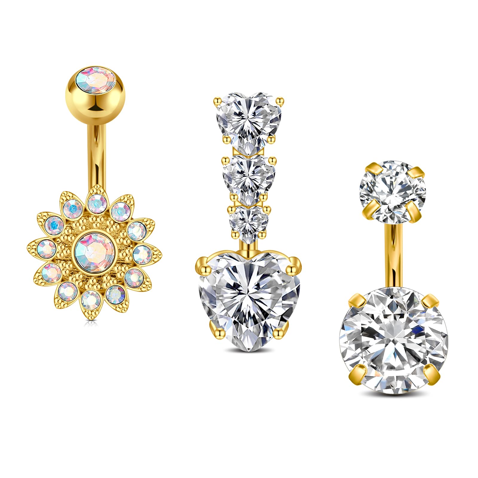 Snapklik.com : 14G 6mm Belly Button Ring Short Bar Belly Button ...