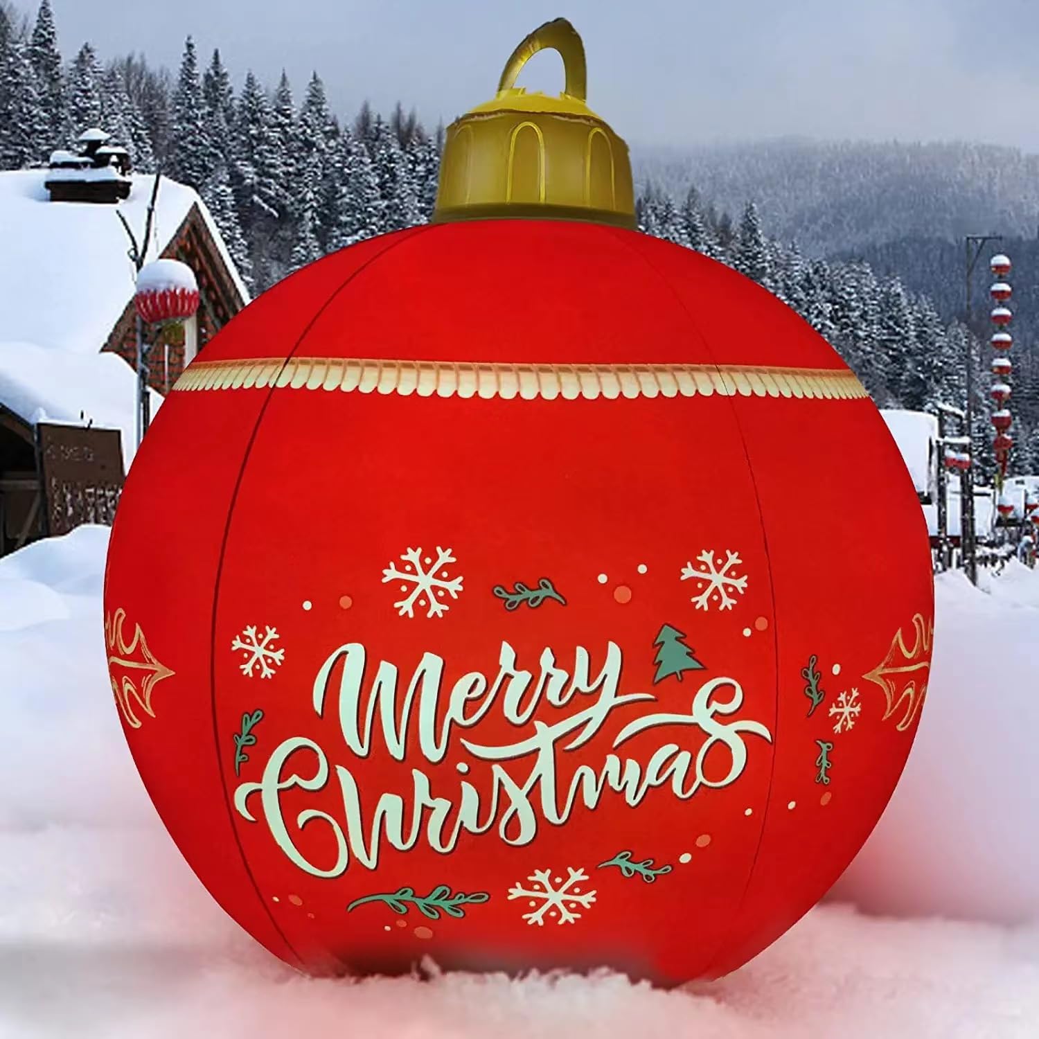 Inflatable Christmas Ball 23 Inch Large Outdoor Christmas PVC ...