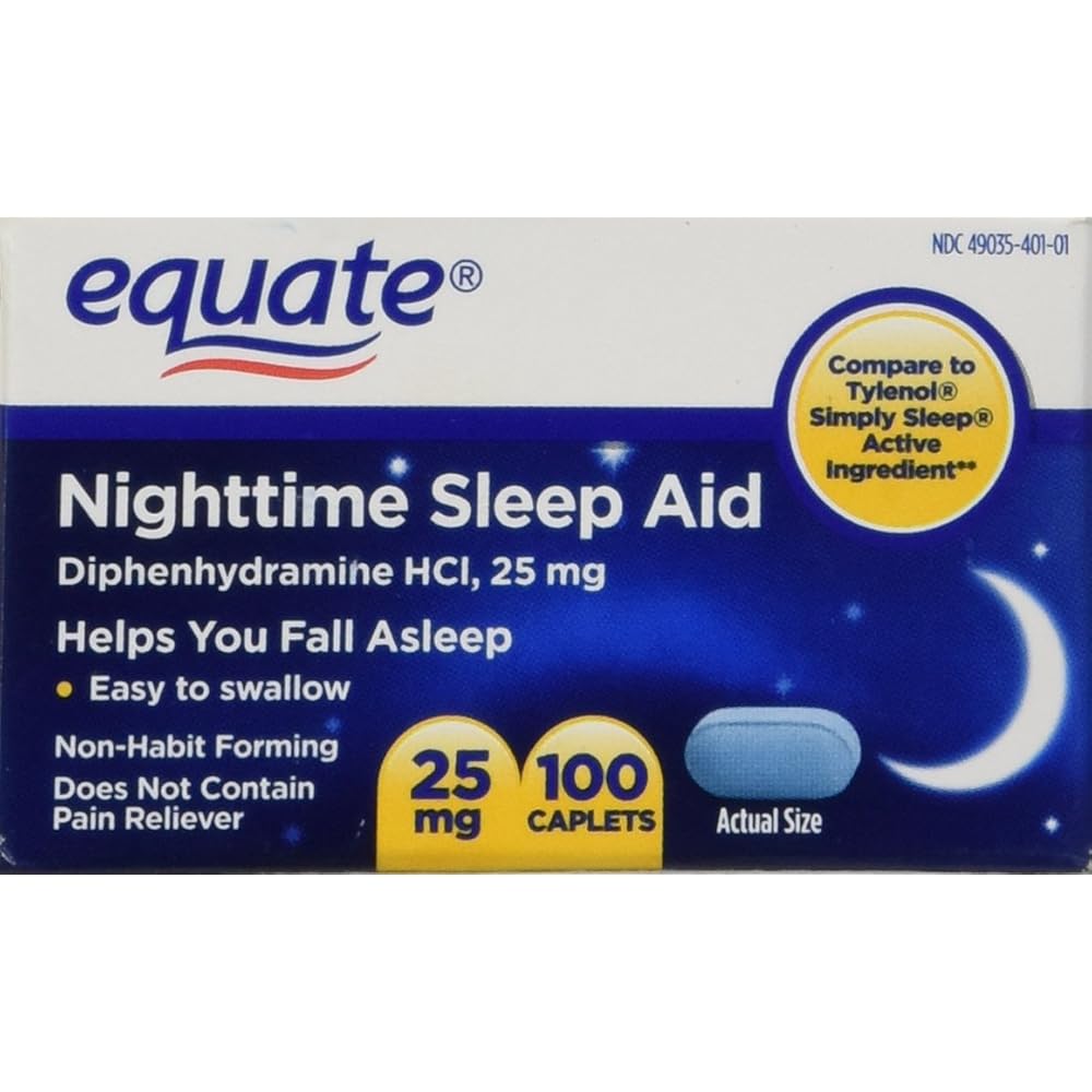 $1/mo - Finance Equate Nighttime Sleep Aid 25 mg, 00 Mini-Caplets, 100 ...