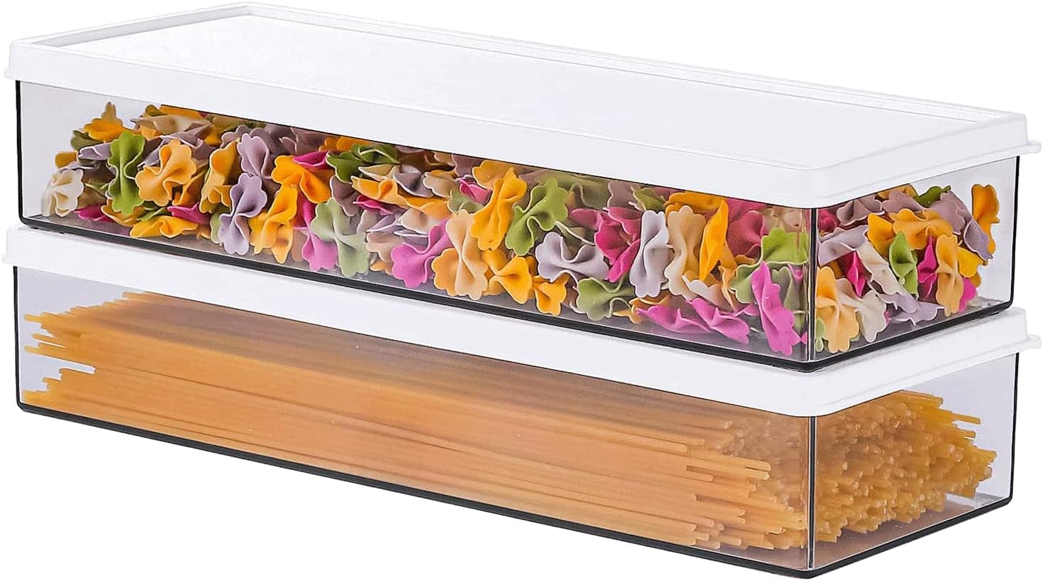 Amazon.com: 3Pcs Pasta Storage Container Plastic Spaghetti Food Storage ...