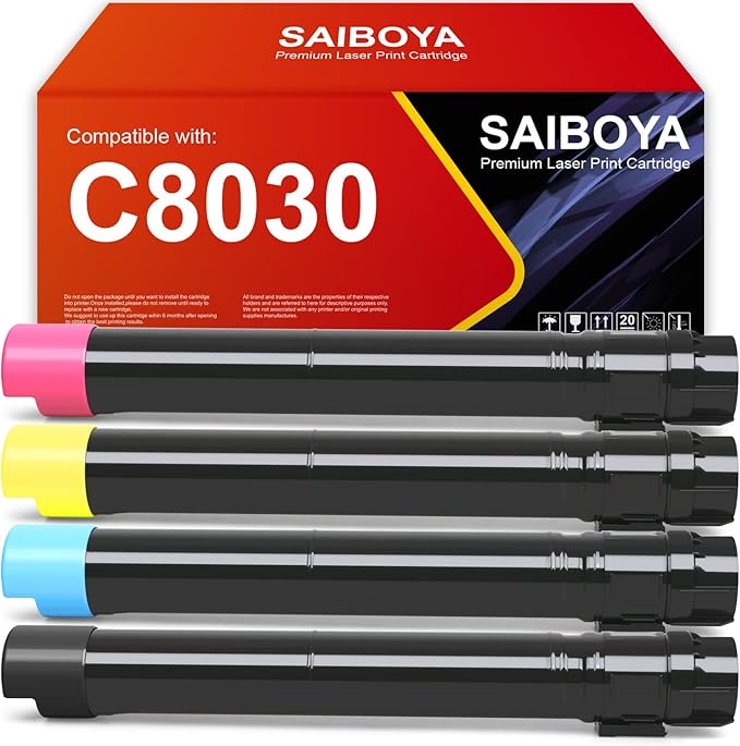 SAIBOYA Set C8030 Toner Cartridge Compatible with Xerox AltaLink C8030 ...
