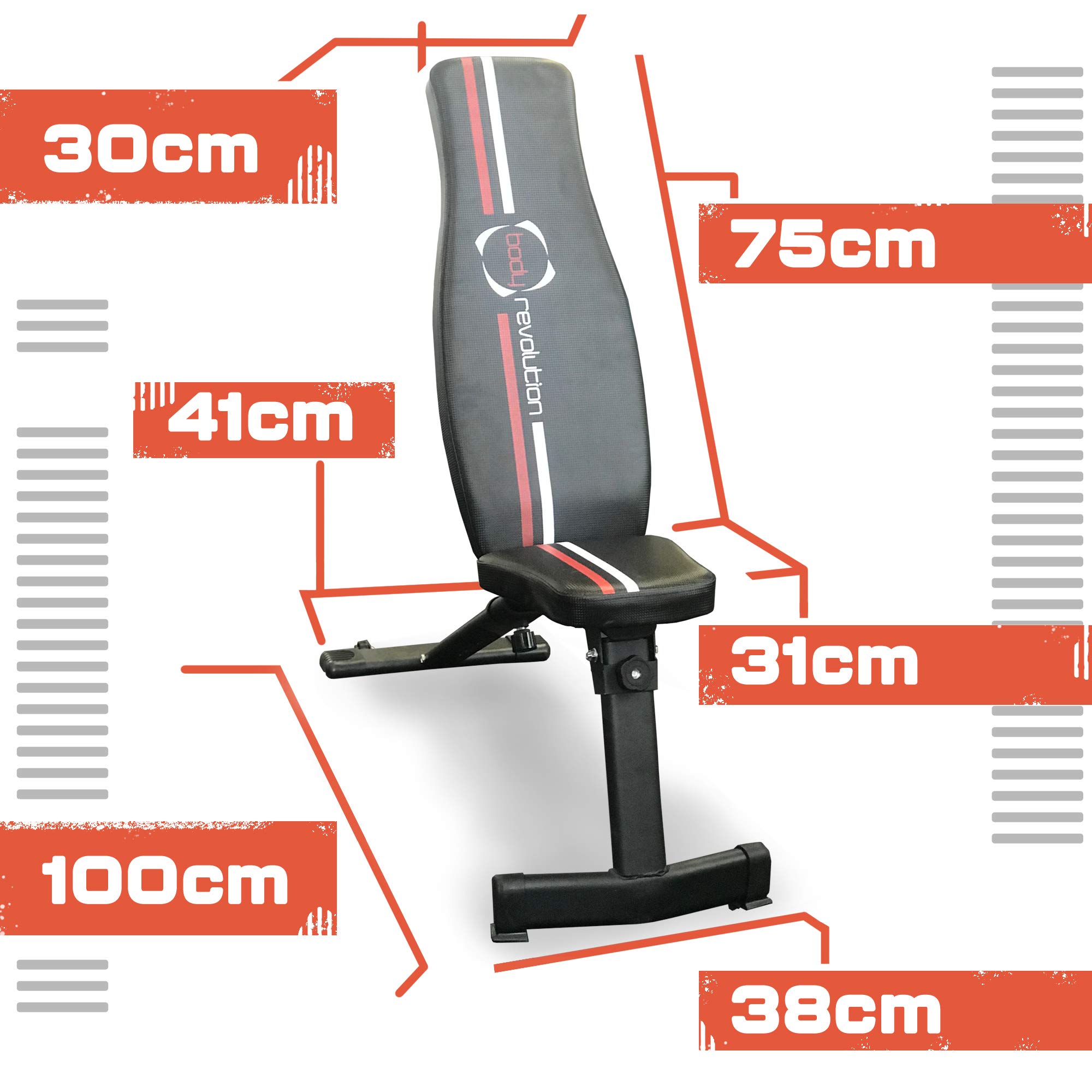 Buy Body Revolution Weight Bench - Adjustable weights bench with 6 ...