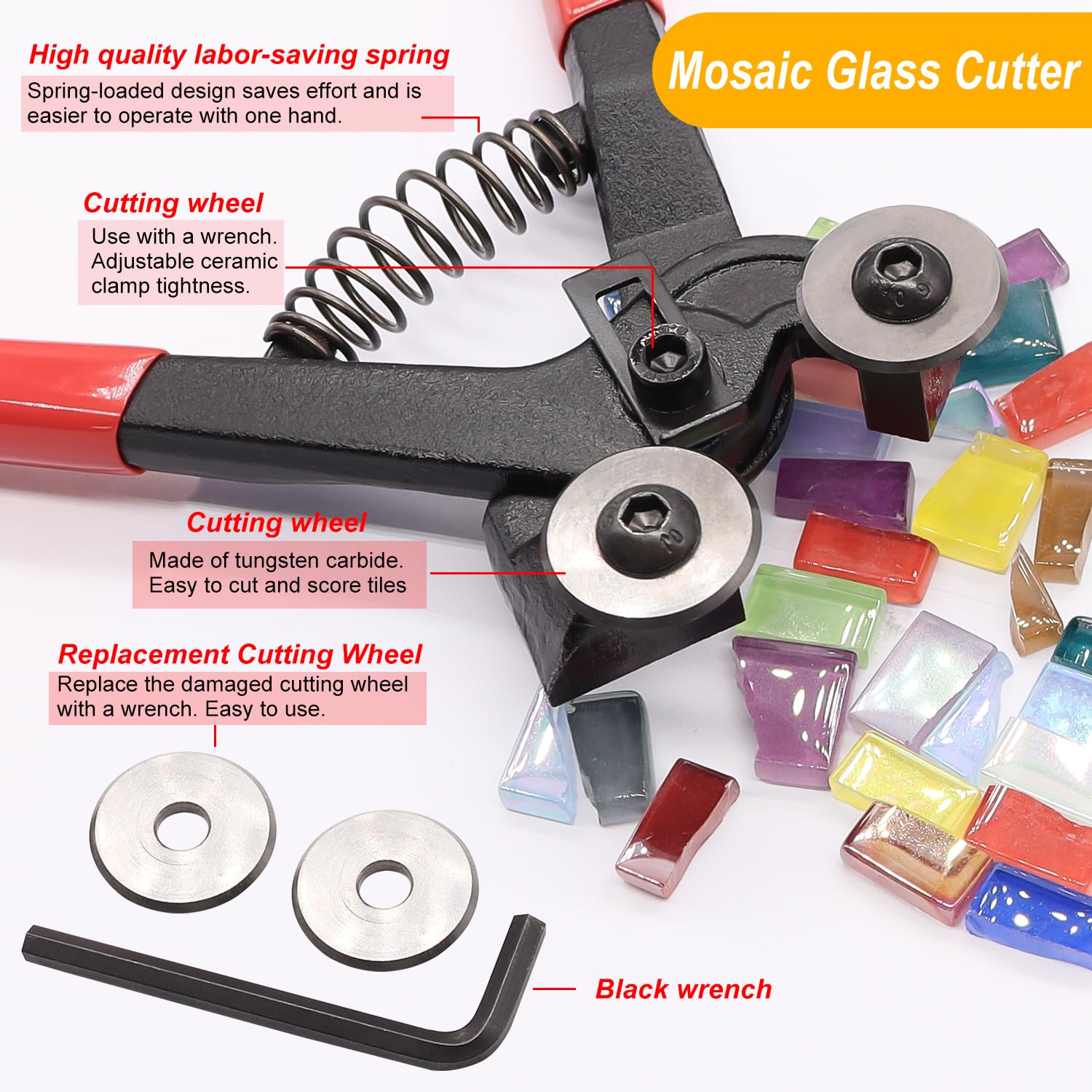 Snapklik.com : Weideer Heavy Duty Mosaic Wheeled Glass Nipper Kits ...