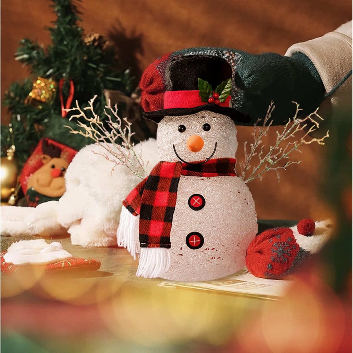 Usb Powered Color Changing Snowman Front Porch Snowman 18x24 Fully