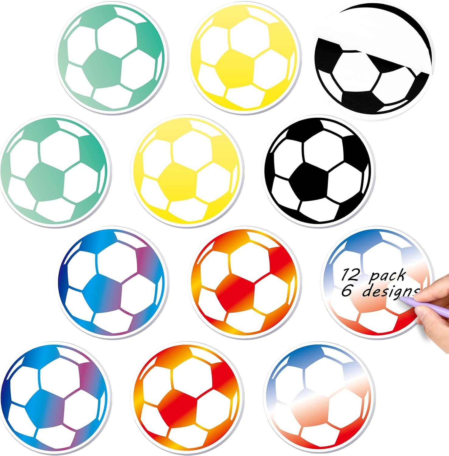 Amazon.com : 12 Pieces Soccer Notepad Sticky Notes Cute Sport Theme ...