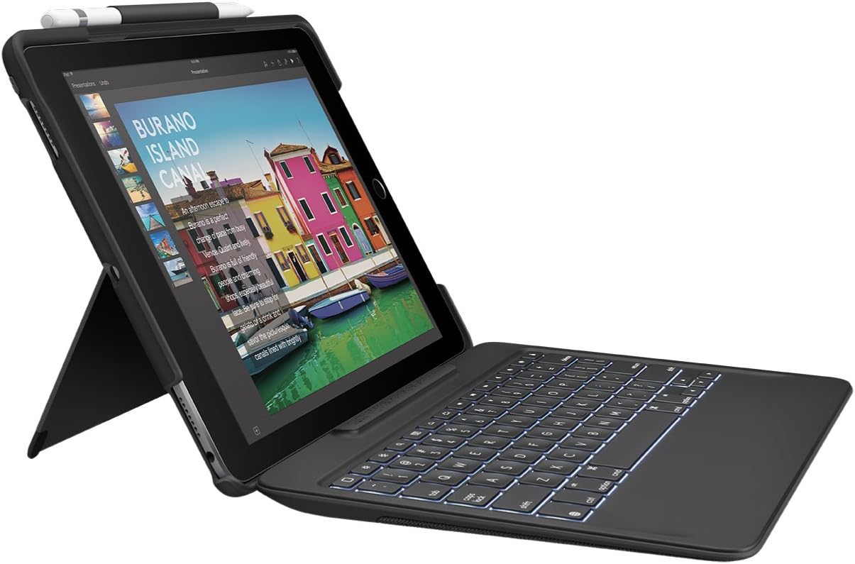 Amazon.com: Logitech iPad Pro 10.5 inch Keyboard Case | SLIM COMBO with ...
