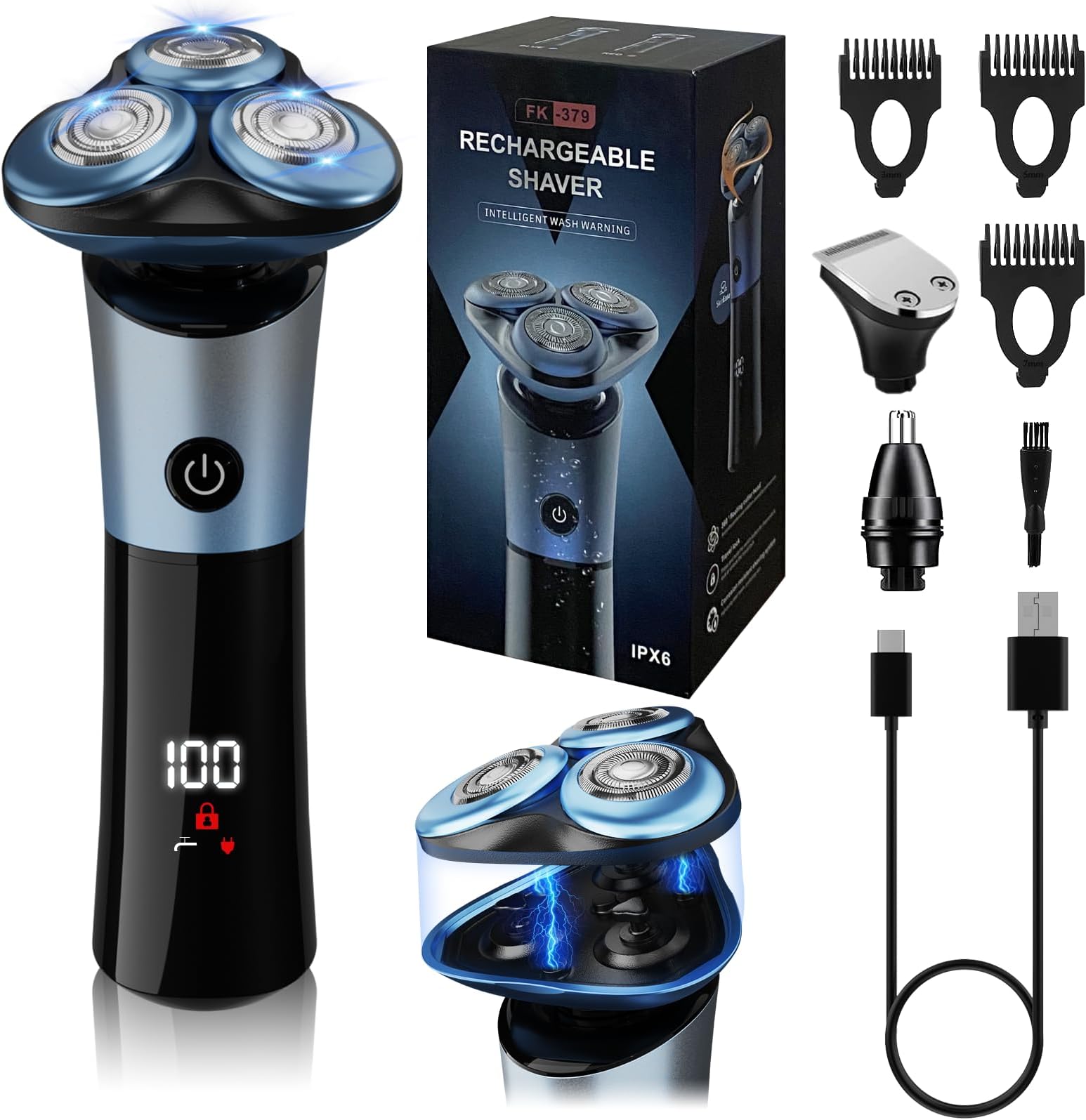 Amazon.com: Remington PR1285A R8 Wet & Dry Rotary Shaver, Men's ...