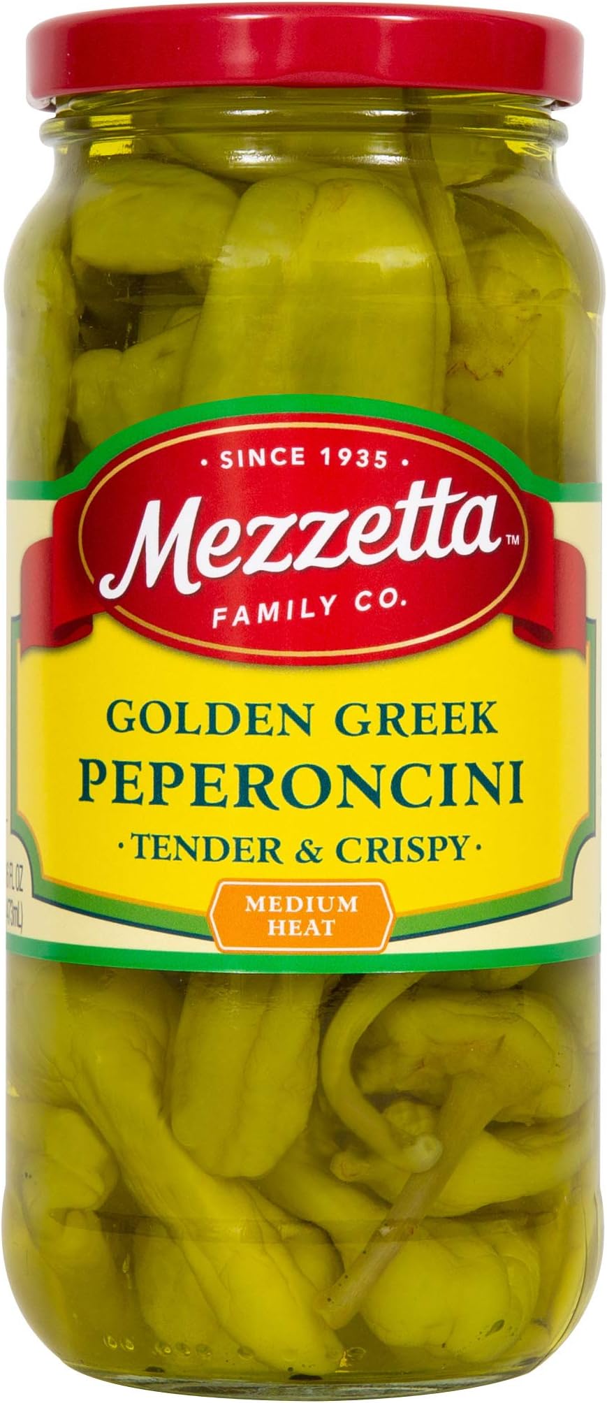 Amazon.com : Mezzetta Golden Greek Peperoncini, Whole, 16 Ounce ...