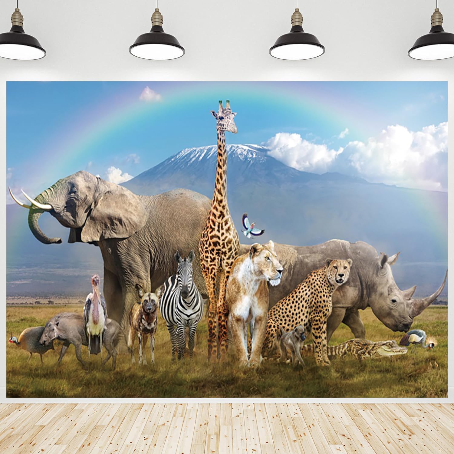 Amazon.com : CRTPOD Jungle Safari Scenery Backdrop Nature Animals ...