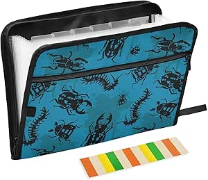 Amazon.com : Hand Drawn Cool Bugs File Folders,Plastic Folders with 13 ...