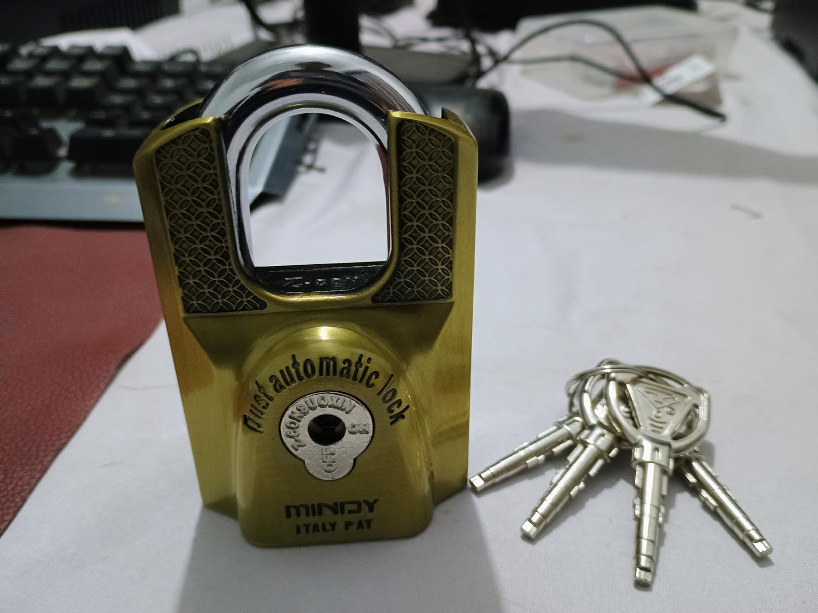 Mindy Padlock, No Key-Copying Locker Lock Big and Sturdy with Fashion ...