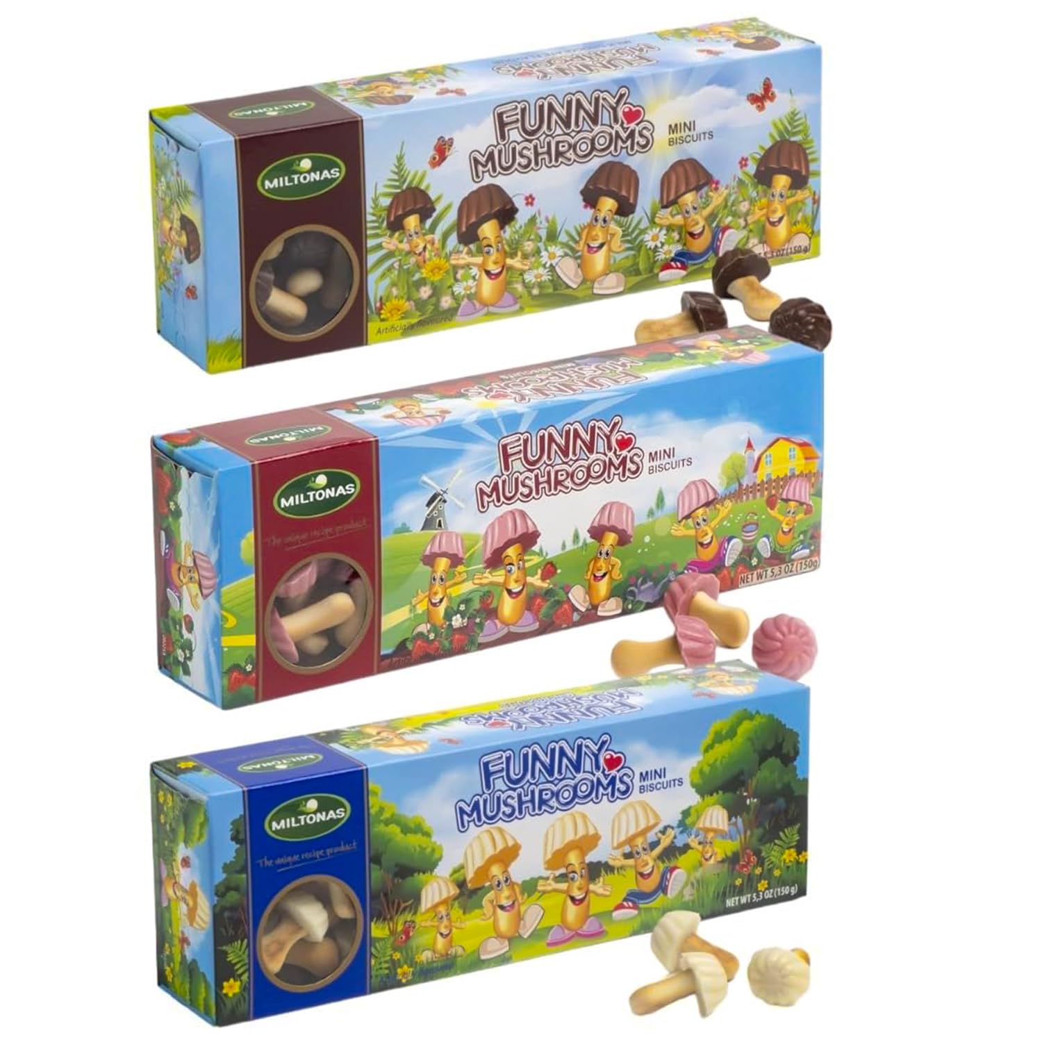 Amazon.com: Miltonas Variety Combo Mini Mushroom Shaped Chocolate ...
