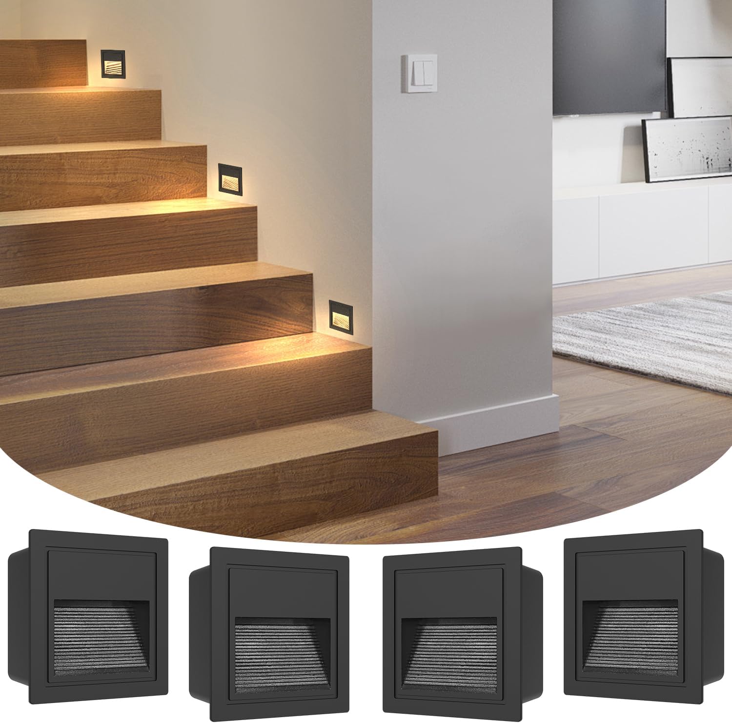 Lámparas LED decorativas de pared para escaleras integradas, 3 W, 127 V ...