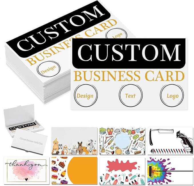 Amazon.com : UP to 100PC Custom Business Cards with Logo Personalized ...