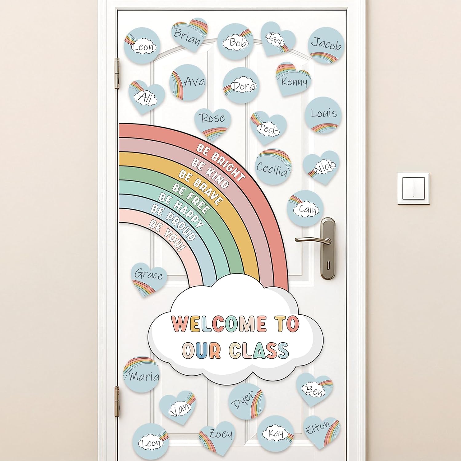 Amazon.com: Boho Rainbow Bulletin Board Decorations Set, Boho Classroom ...
