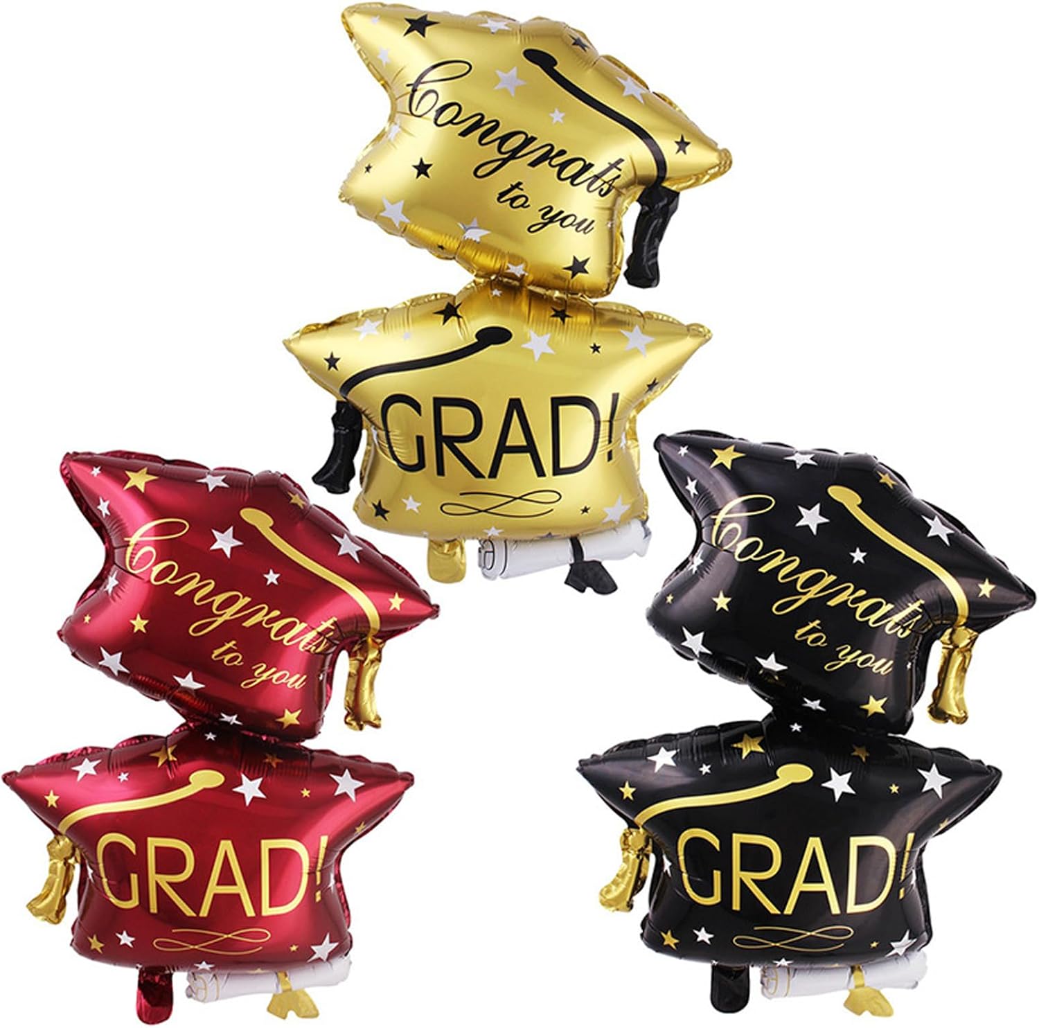Amazon.com: BinaryABC Graduation Congrats Grad Cap Balloons,Graduation ...