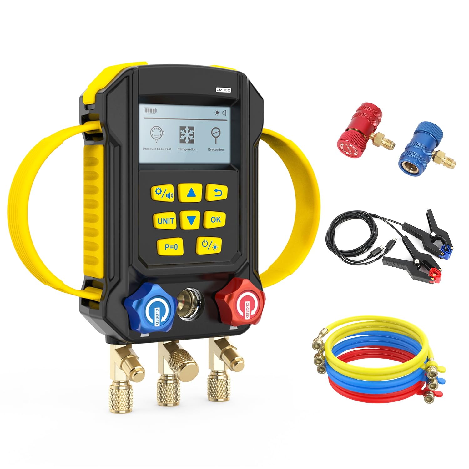 Buy Smart Digital Manifold,LM160 AC Manifold Gauge Set, Manifold Gauges HVAC and Refrigeration ...