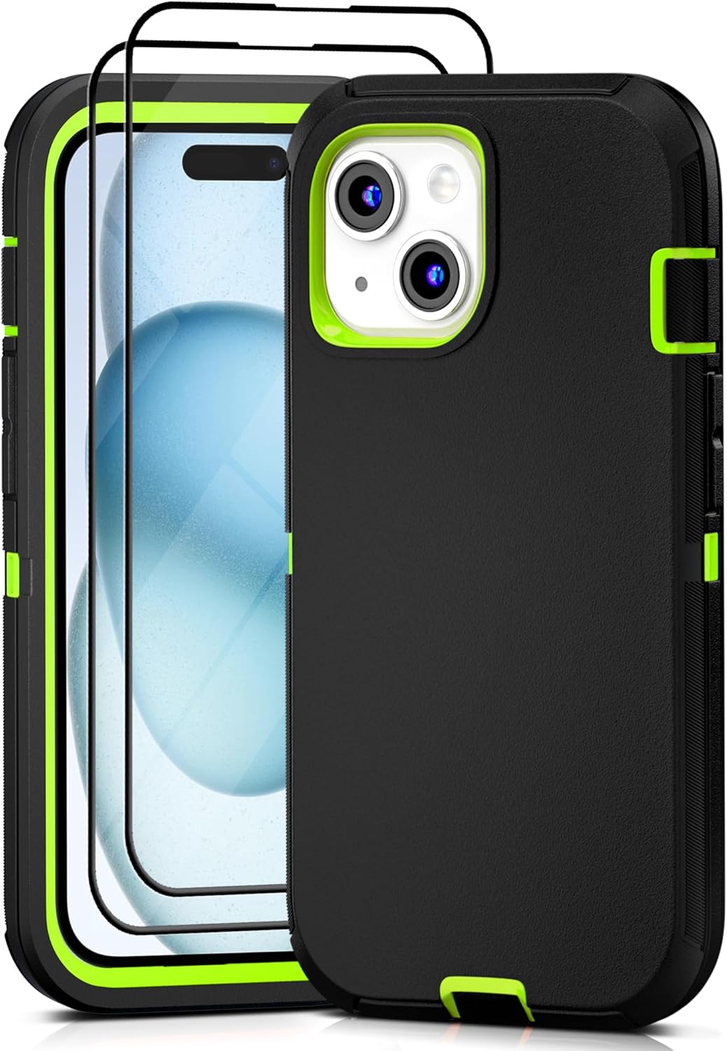 Amazon.com: PQC for iPhone 15 Case with 2 Pack Screen Protector - Heavy ...