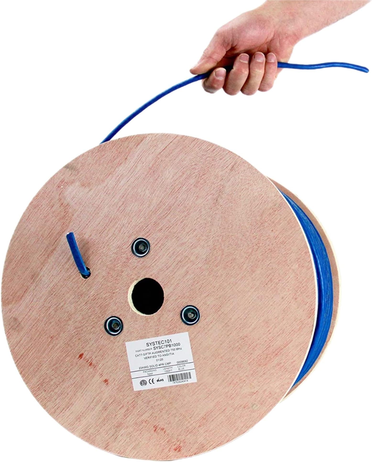 Amazon.com: Cat7 1000 FT | 750MHz | Cat7 Plenum | 23 AWG | 750MHz | S ...