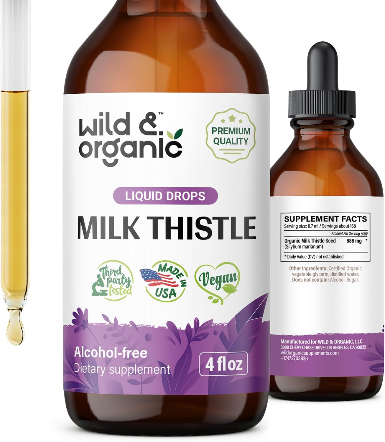 Amazon.com: Milk Thistle Seed Liquid Extract - Organic Milk Thistle ...