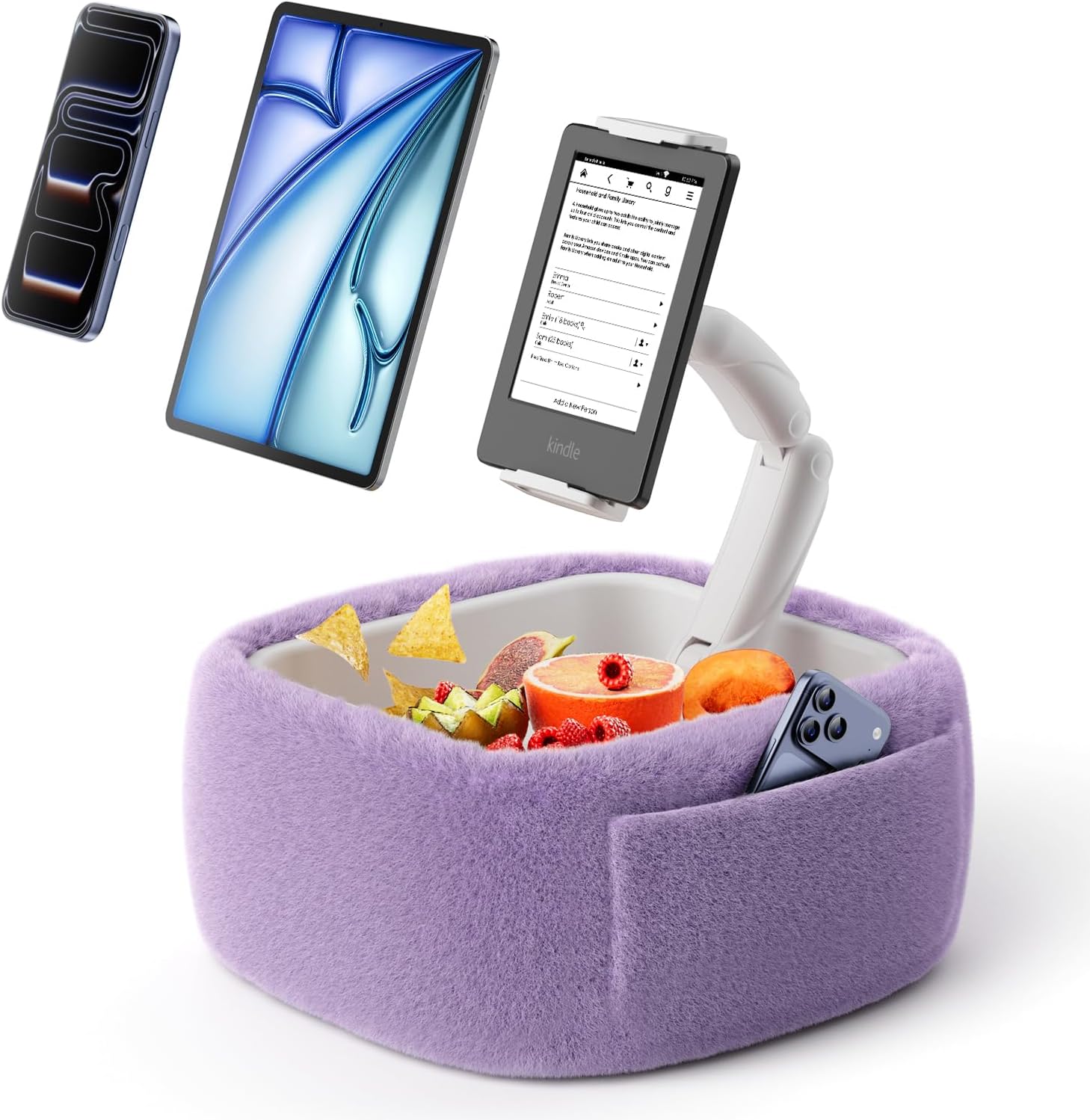 Amazon.com: LULULOOK Ultra Fluffy Kindle Pillow Stand for Reading, Lap ...