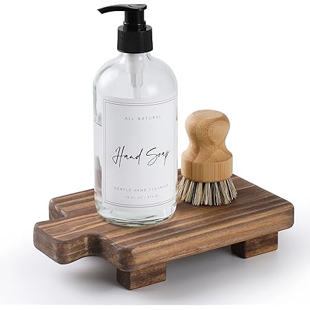 Wood Pedestal Soap Stand, Farmhouse Wood Riser, Soap Dish Holder Decor ...