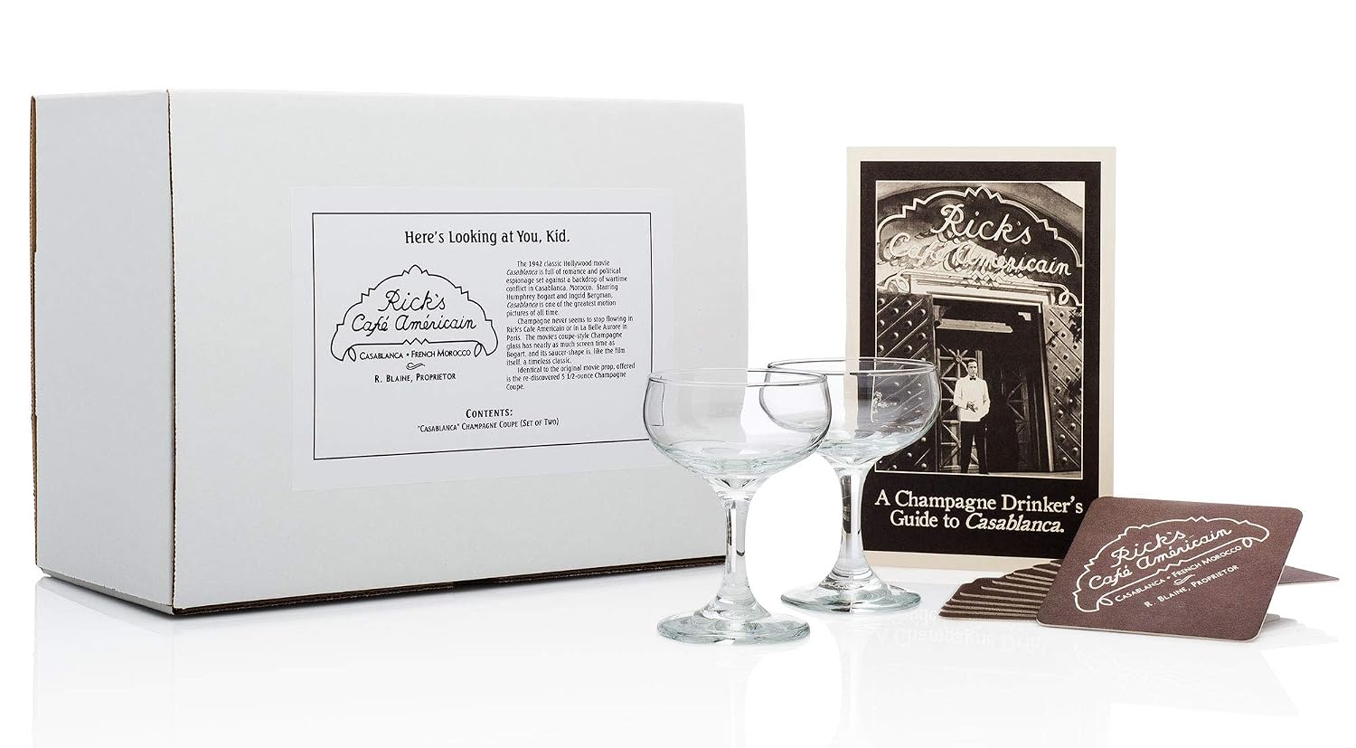 Buy "Casablanca" 1942 Champagne Coupe (Rick's Cafe Set of 2) Online at ...
