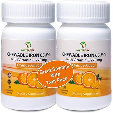 Amazon.com: Chewable Iron Supplement (Carbonyl Iron 18 mg with Vitamin ...
