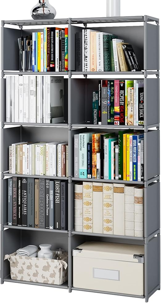 MOYIPIN Bookshelves, Assembled Storage Rack, Bedroom Living Room ...