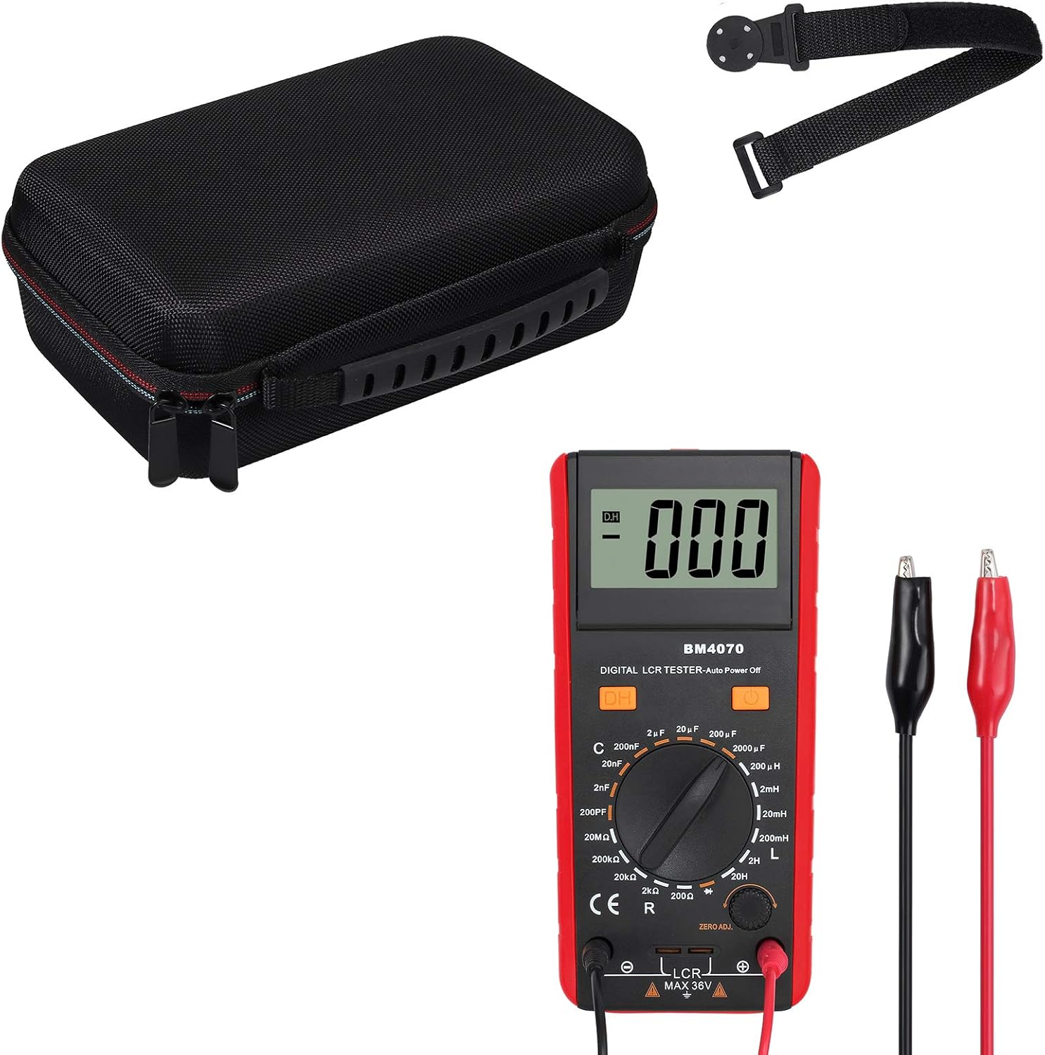Proster LCR Meter + Multimeter Storage Case with Magnetic Hanger Strap ...