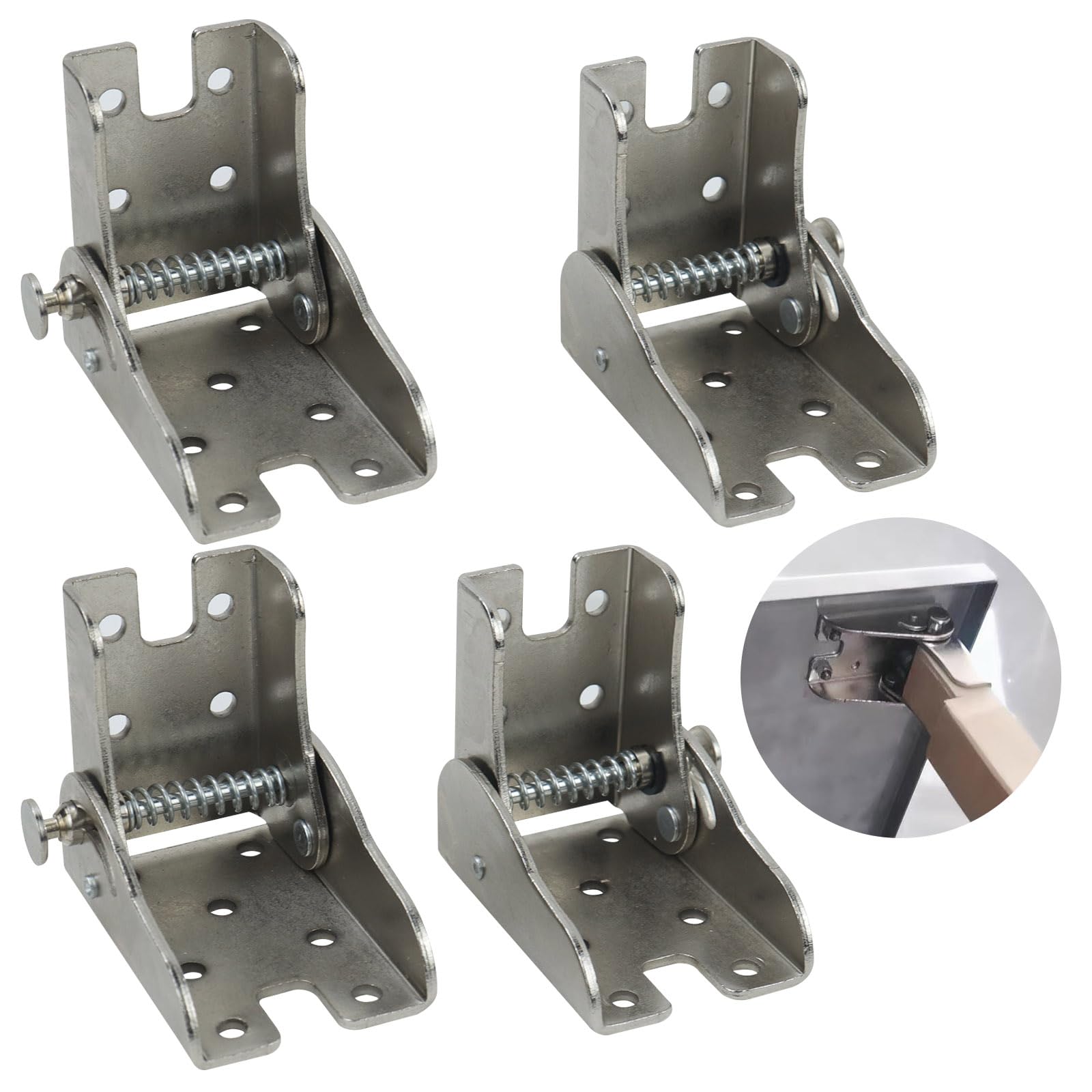 4 Pcs Self Locking Folding Brackets for Table Legs, 90 Degree Heavy ...
