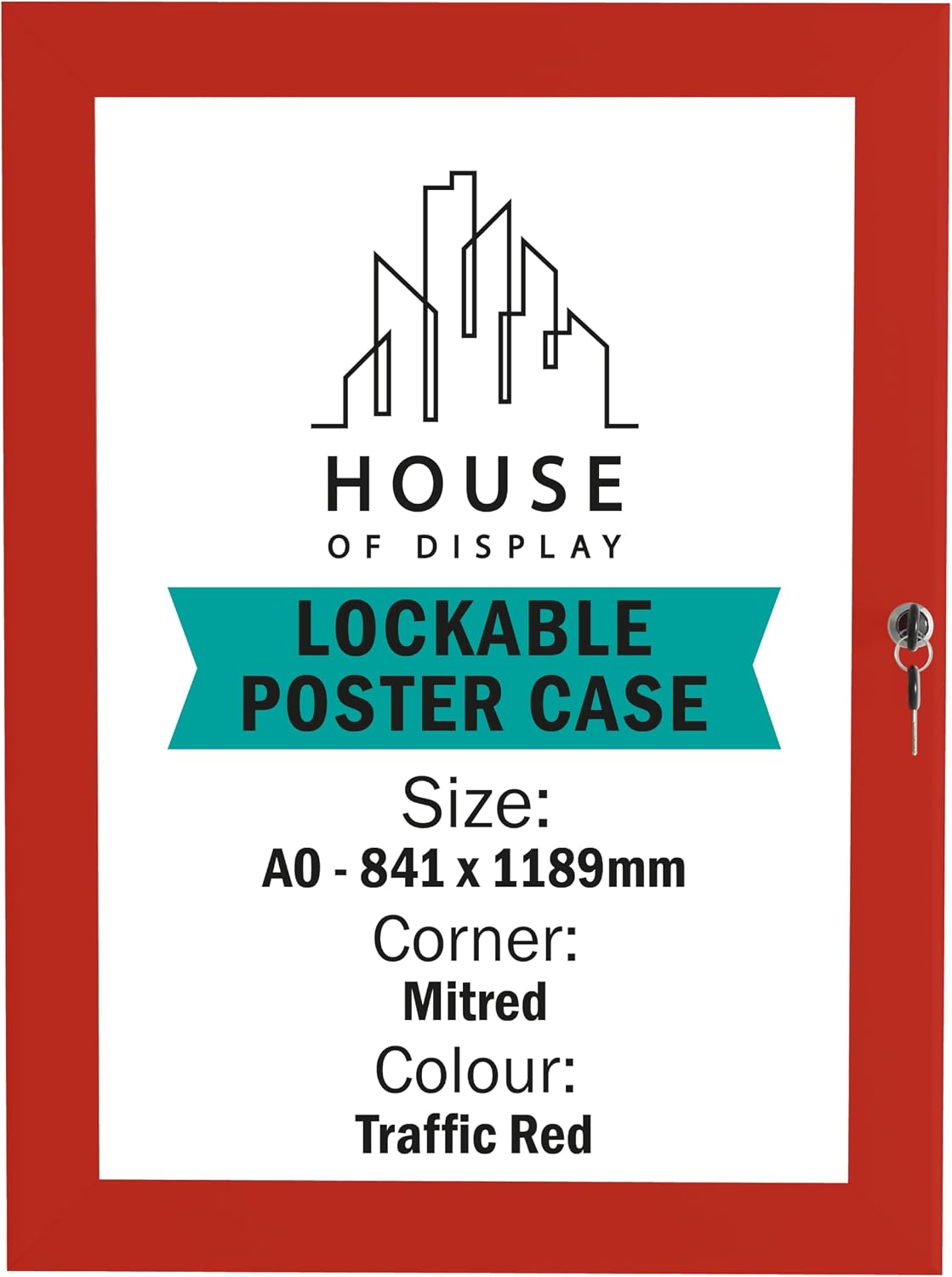 Lockable Poster Case A0(841 x 1189mm) for Displaying Information ...
