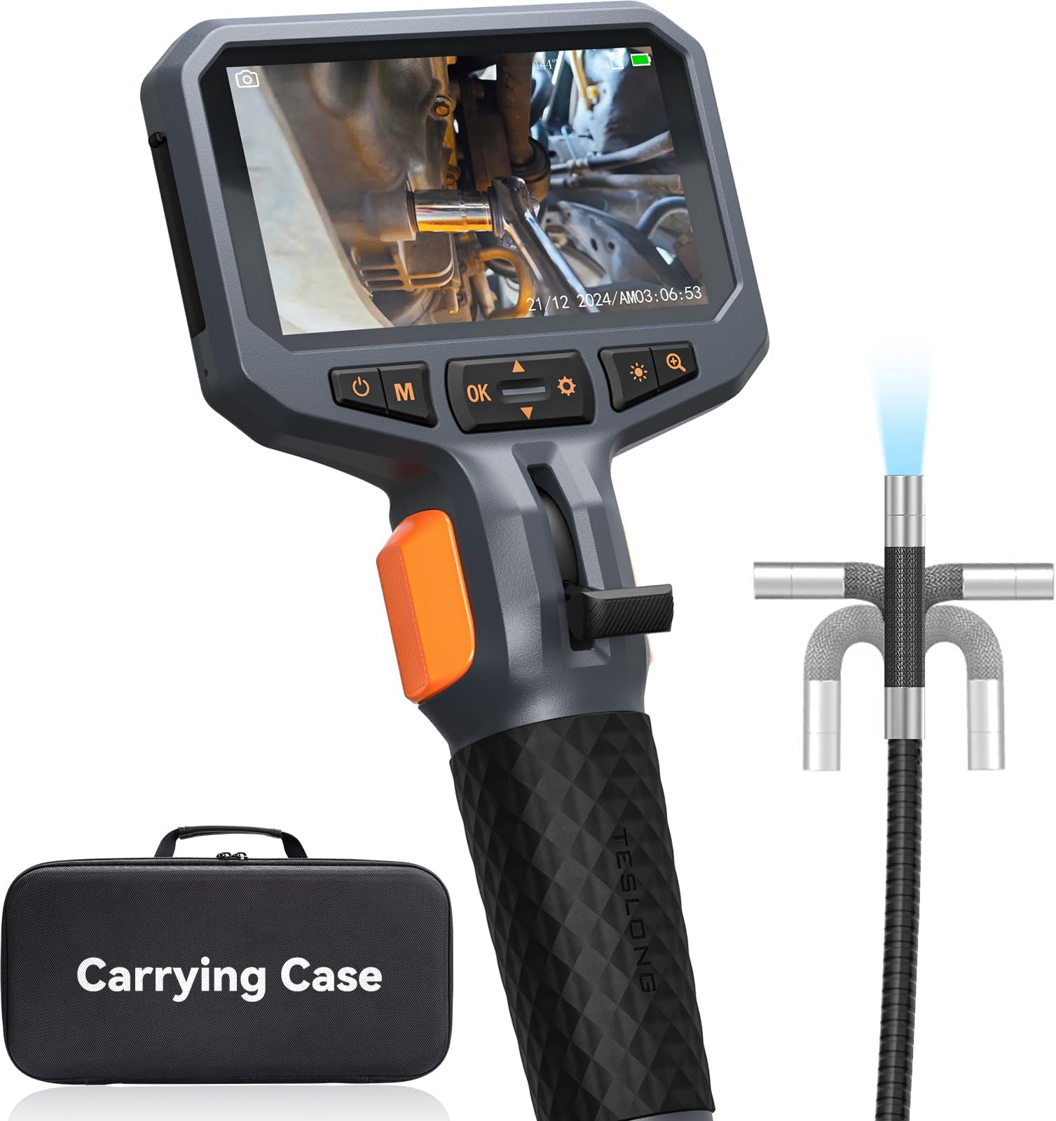 Teslong Articulating Endoscope Inspection Camera, 4.5'' IPS Two-Way ...