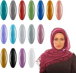 Amazon.com: 16 Pcs Oval Scarf Safety Pins Colorful Plastic Brooch Pins ...