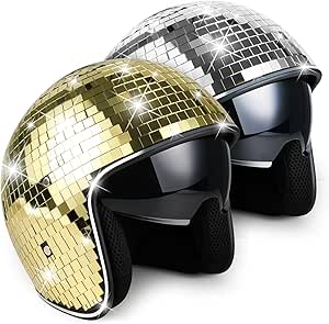 Amazon.com: Yoiemivy Disco Ball Helmet with Retractable Visor Disco ...