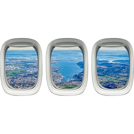 Amazon.com: Airplane Wing Stickers - Plane Window Clings Clouds Wall ...