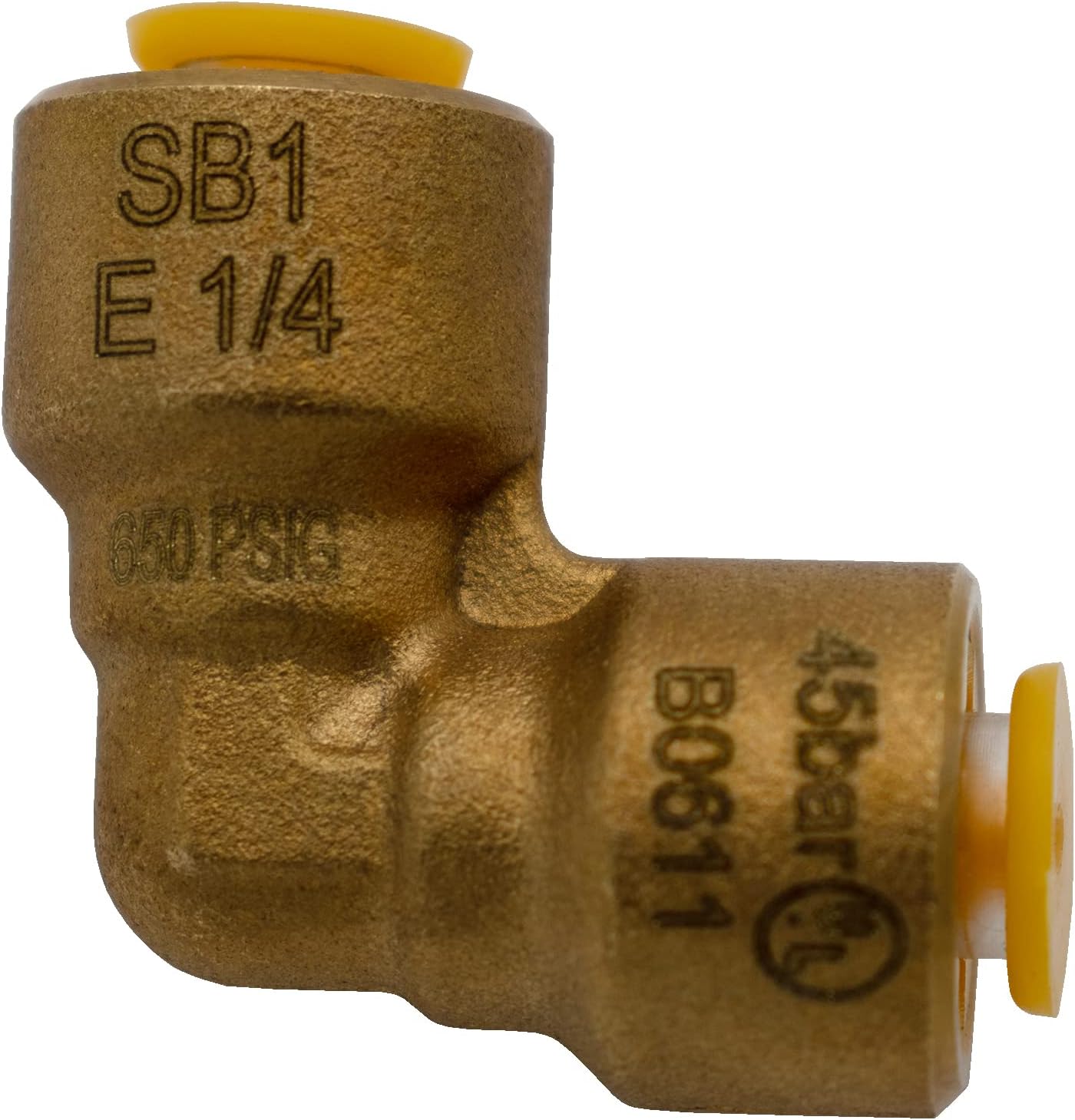 Supplying Demand SB1 1/4 Inch 90 Degree Elbow Quick Connect HVAC Brass ...