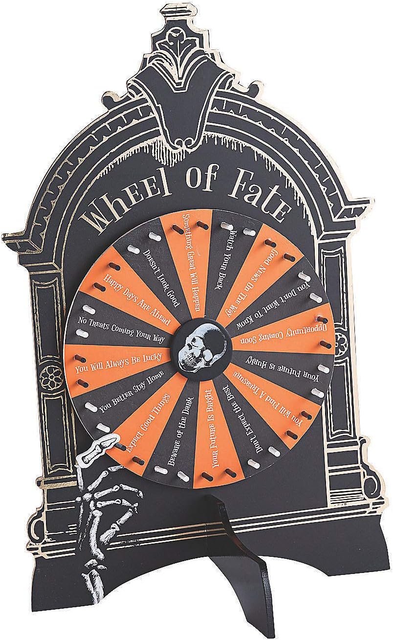 Amazon.com: Fun Express Halloween Fortune Wheel of Fate Game (Wood ...