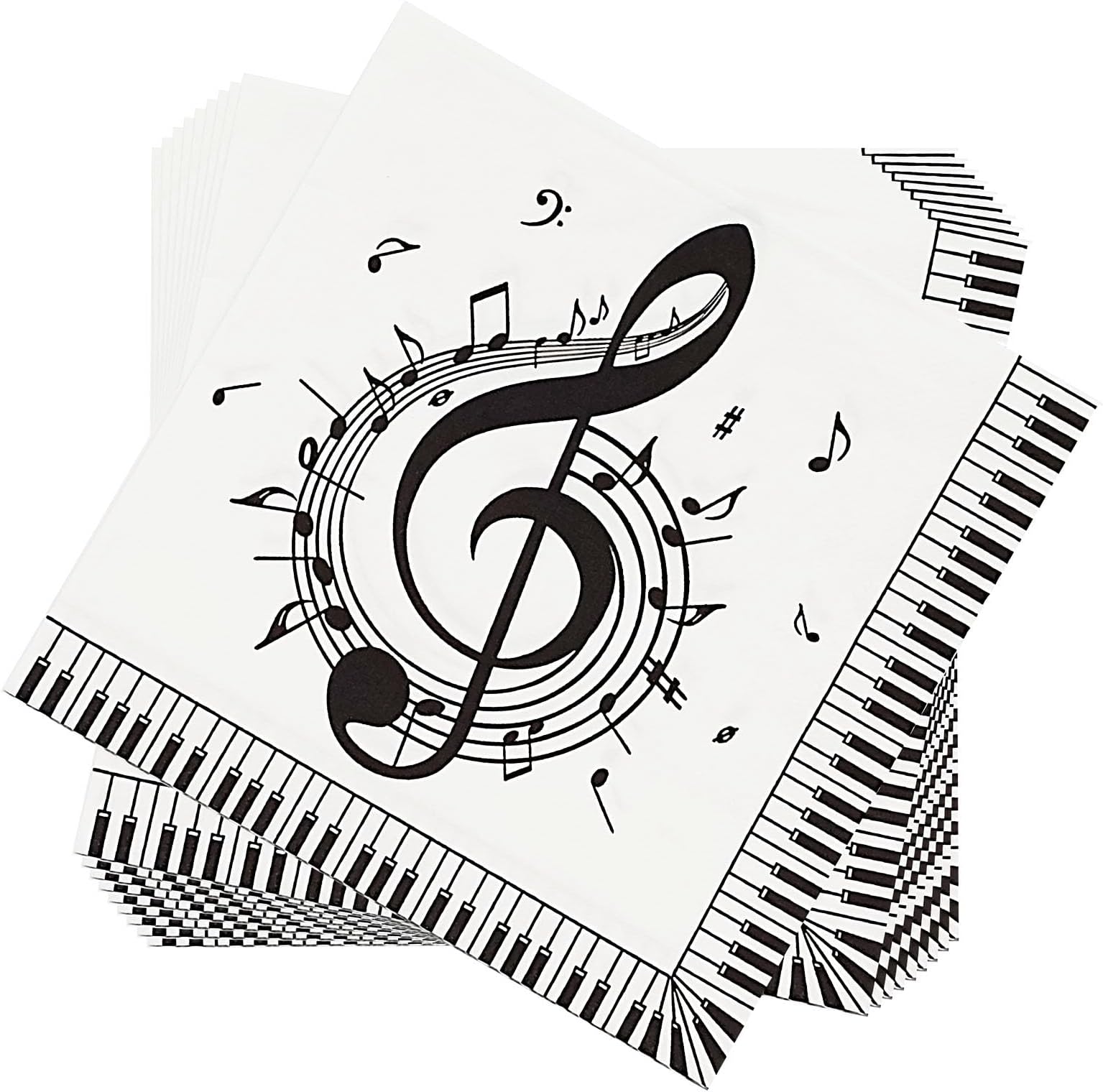 Amazon.com: Musical Notes Beverage Napkins Pack of 3 : Home & Kitchen